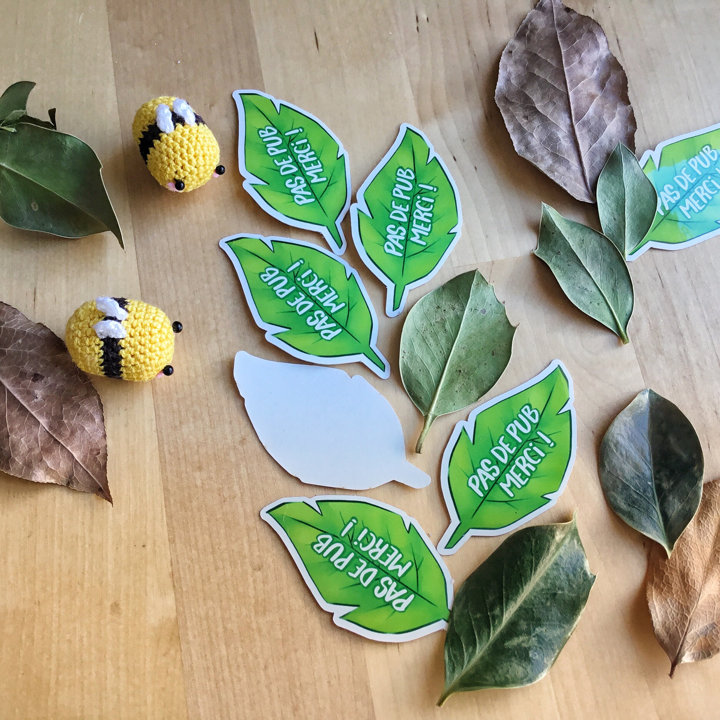 Feuille – Petit Sticker Stop Pub - Ponchou.net